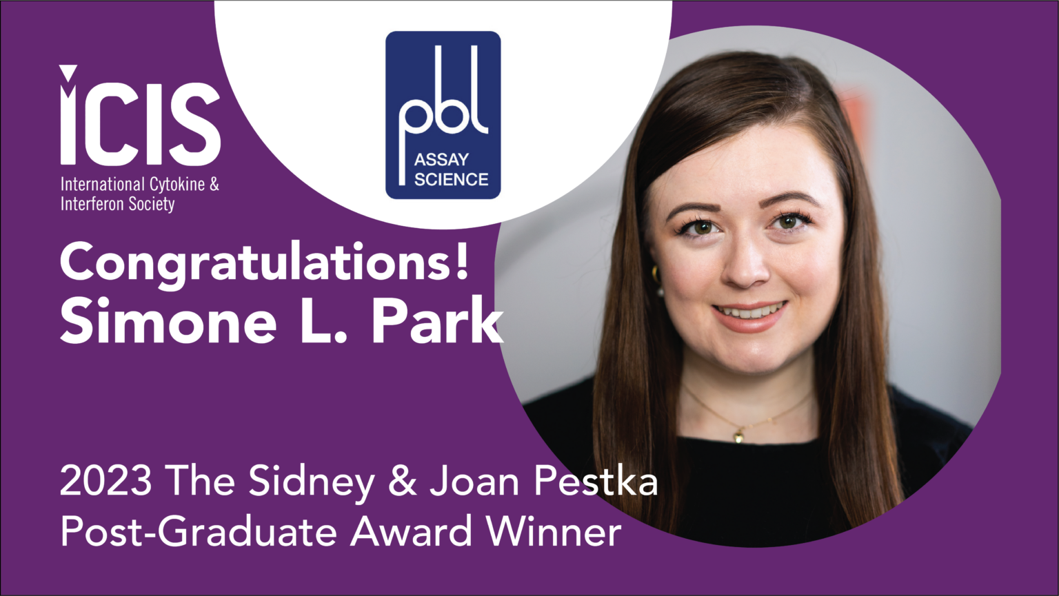 Congratulations Simone L. Park, PhD, 2023 Sidney & Joan Pestka Post ...